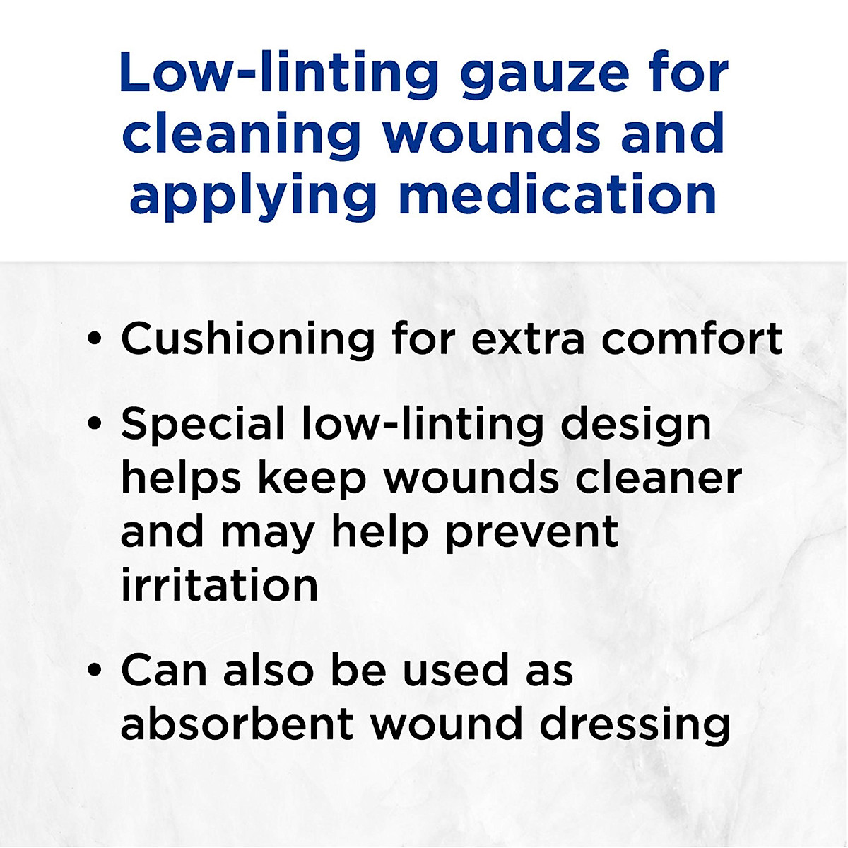 Band-Aid Brand First Aid Products Tru-Absorb Sterile Gauze Sponges for Cleaning and Cushioning Minor Wounds, Cuts & Burns, Low-Lint Design, Individually Wrapped 4 in by 4 in Pads