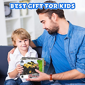 Mafbeanl Remote Control Car for Boys 4-7, 1:43 Scale Mini RC Car for Kids 3-5, Car Toys Truck Xmas Birthday Gifts for Toddlers 3 4 5 6 7 Year Old Boys (Yellow)