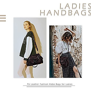 Angel Kiss Handbags for Women Hobo Bags for Large Tote Bag Soft PU Leather Multi-Pocket Shoulder Bag Top Handle Handbag