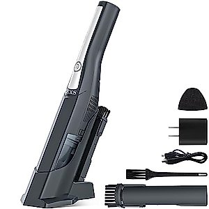 XREXS Handheld Vacuum Cordless, Car Vacuum Cleaner High Power, 12000Pa Strong Suction Rechargeable Hand Held Vacuum, Portable Lightweight Wireless Vacuum Cleaner for Home, Office, Pet Hair Cleaning