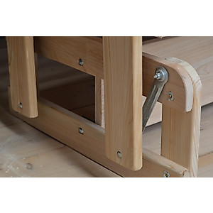 Generic 5FT Cypress Roll Porch Glider Made in USA, Unfinished Natural Wood Tone