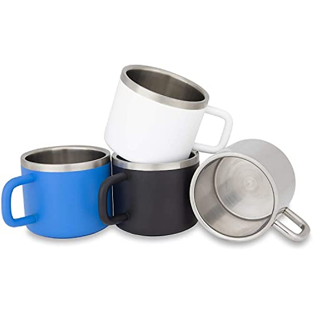 Real Deal Steel "Little Sipper 3 oz Insulated Espresso Cups - Premium Double Wall Set of 4 Demitasse