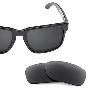 Revant Replacement Lenses for Oakley Holbrook sunglasses, UV Protection, Anti-Scratch and Impact Resistant, Polarized Stealth Black