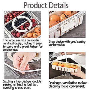 WONSURE Fridge Organizer,Stackable Food Storage Container With Vented Lids And Removable Drain Tray for Refrigerator Organizer and Storage Clear for Food, Drinks, Vegetable