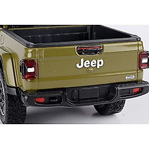 Motormax Toy 2021 Gladiator Overland (Open Top) Pickup Truck Matt Green 124-127 Diecast Model Car by Motormax 79367