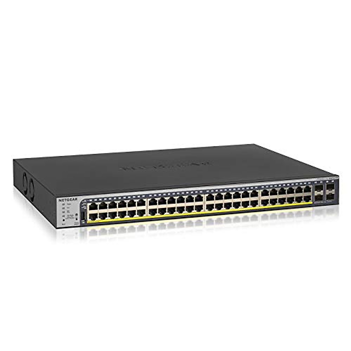 NETGEAR 52-Port PoE Gigabit Ethernet Smart Switch (GS752TP) - Smart Managed, 48 x PoE+ @ 380W, 4 x 1G SFP, Desktop or Rackmount Switch