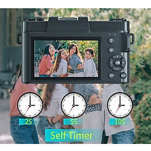 Vlogging Camera 1080P 24MP,Video Camera with 16X Digital Zoom Kids Camera for Students Teens