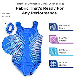 Destira Gymnastics Leotards for Girls, Tiger Stripe, Super Soft Leotards for Women and Girls with Matching Scrunchie, Gymnastics, Dance, Cheer, Yoga, and More, Adult X-Small