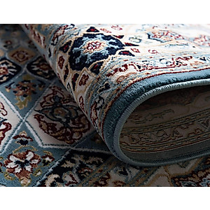 Unique Loom Narenj Collection Area Rug - Adams (10' x 13' 1" Rectangle Blue/Burgundy)