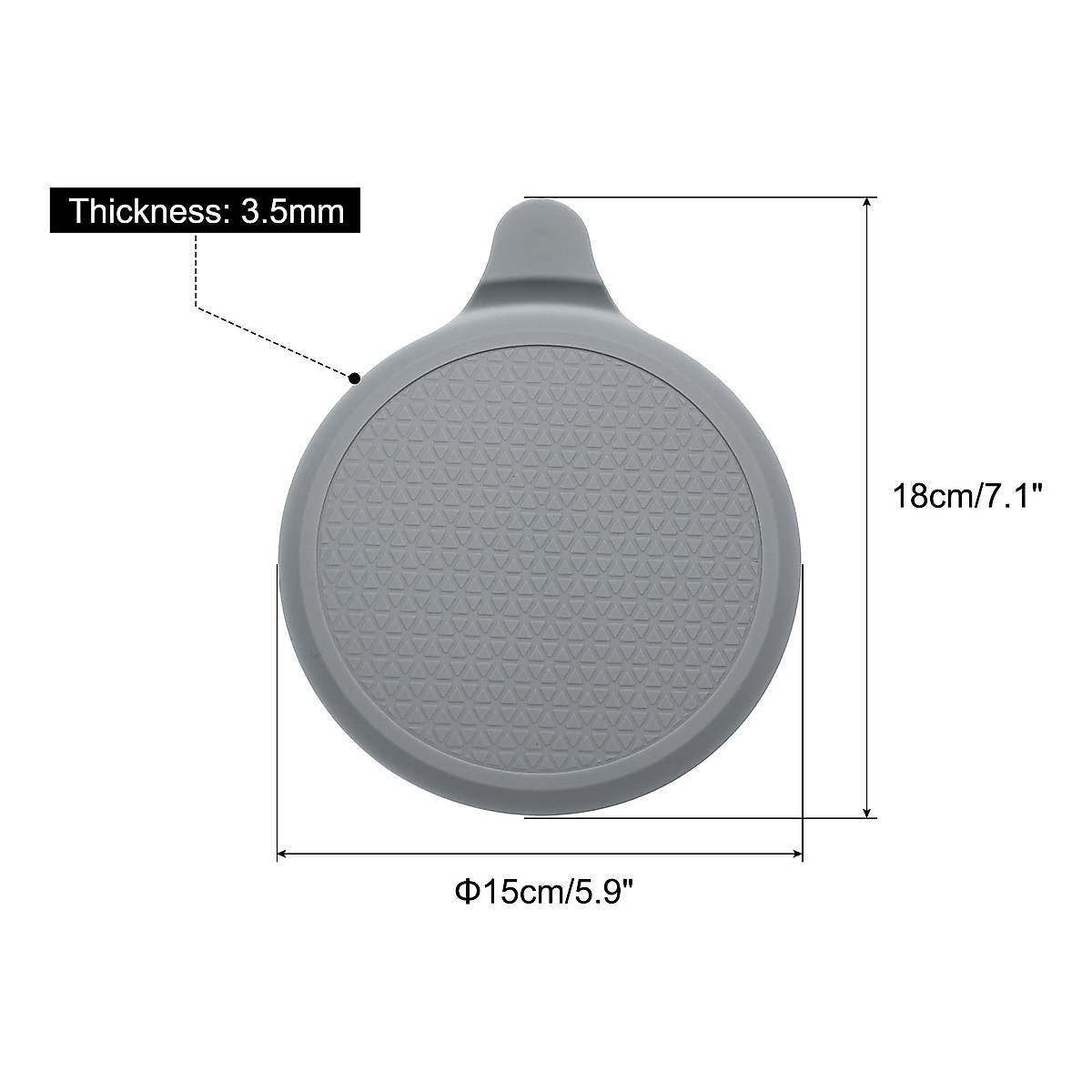 uxcell Silicone Tub Stopper 5.9" Dia Square Kitchen Bathtub Drain Cover Plug Stopper for Shower, Bathroom Sink, Kitchen Sinks, Bathtubs, Grey