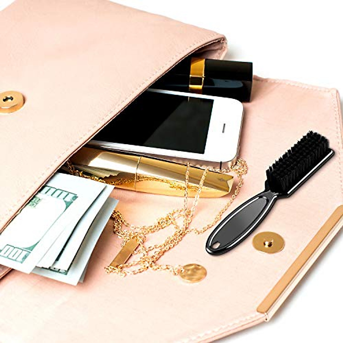 12 Pieces Blade Clipper Cleaning Brush Scrub Brush Barber Blade Cleaning Clipper Nylon Brush Tool (Black)