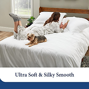 Cosy House Collection Luxury Duvet Cover Set 3-Piece - Blend of Rayon Derived from Bamboo - Ultra Soft Bedding - Zippered Comforter Protector, Includes 2 Pillow Shams (King/Cal King, Grey)