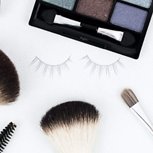 Kare & Kind White False Eyelashes - Lightweight and Natural Looking Fake Extensions - Ideal for Cosplays, Masquerades, Costume Parties, Photoshoots - Easy to Apply -2 Pairs