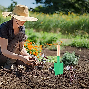 DOITOOL 10pcs Garden Shovel Cast Iron Planting Shovels with Wooden Handle Winter Shovel Snow Shovel Heavy Duty Survival Shovel Camping Shovel Dust Pan Garden Beach Digging Shovel Green