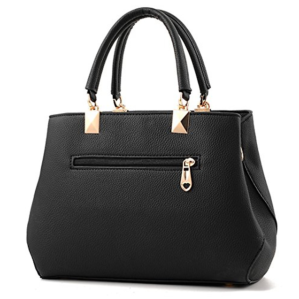 Dreubea Womens Handbag Tote Shoulder Purse Leather Crossbody Bag Black