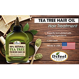 Difeel Premium Natural Hair Oil - Tea Tree Oil for Dry Scalp 7.1 Ounce