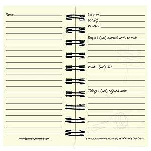 Camping, The Campers Journal - MINI Kraft Hard Cover (prompts on every page, recycled paper, read more...)