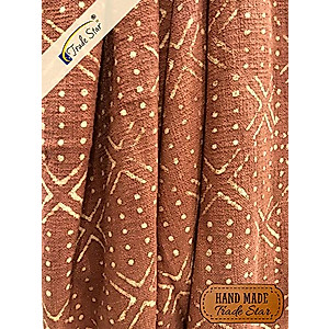 Trade Star 100% Cotton Soft Tassel Blanket Traditional Printed Beach Throws Handloom Picnic Blanket Throws for Home Handloomed Housewarming Gifts (Rust, Nova (120 x 170 Cms))