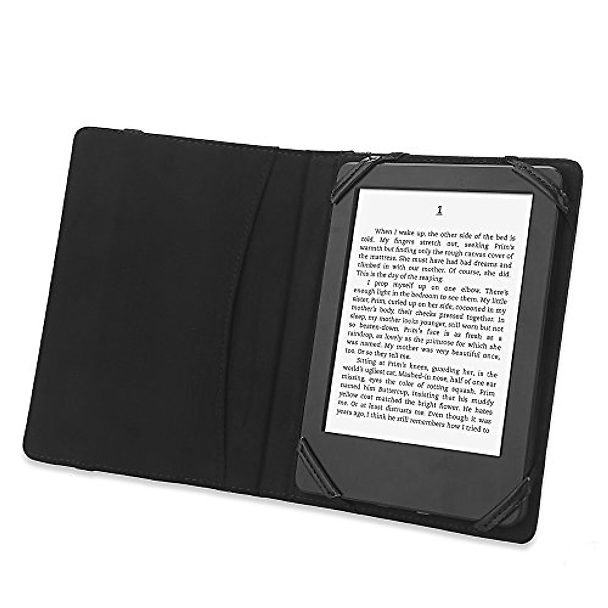 Book Style Pu Leather Case Cover for 6" ebook Reader Case Cover for Sony/kobo/Pocketbook/Nook/tolino 6inch ebook Reader (Black)