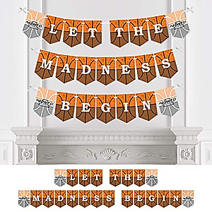 Big Dot of Happiness Basketball - Let The Madness Begin - College Basketball Party Bunting Banner - Party Decorations - Let The Madness Begin