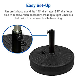 EASYGO PRODUCTS Umbrella Base Water Filled Stand-Outdoor Patio Market-Heavy Duty, Black-New
