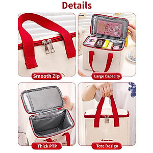 RICHTRUE Kawaii Lunch Bag for Girls Box Insulated Cute Bags Women Kids (Bear- Bucket)