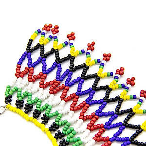 AUEAR, Colorful Beaded Necklace Maasai Necklace South African Necklace African Necklace for Women Best Gift