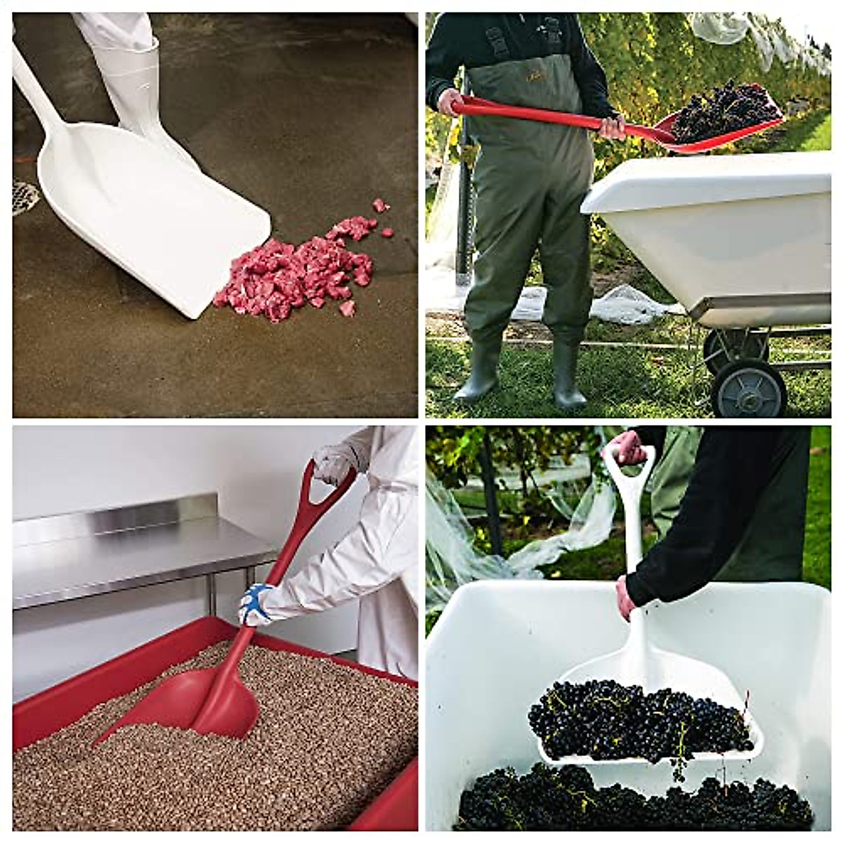 Remco 69824 Seamless Hygienic Shovel - BPA-Free, Food-Safe, Commercial Grade Kitchen and Gardening Accessories, 14", Red