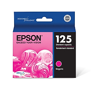 EPSON 125 DURABrite Ultra Ink Standard Capacity Magenta Cartridge (T125320-S) Works with Stylus NX-125, NX-127, NX-130, NX-230, NX-420, NX-530, NX-625, WorkForce WF-320, WF-323, WF-325, WF-520