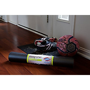 Duck - 284148 Non-Adhesive Shelf Liner Solid Grip EasyLiner, 20-inch x 6 Feet, Black