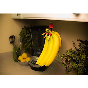 Banana Bungee The Original Banana Hanger Under Cabinet Banana Hook Under Cabinet & Banana Holder Stand Alternative - Made in The USA - Banana Storage for Multiple or Single Banana Holder Hook