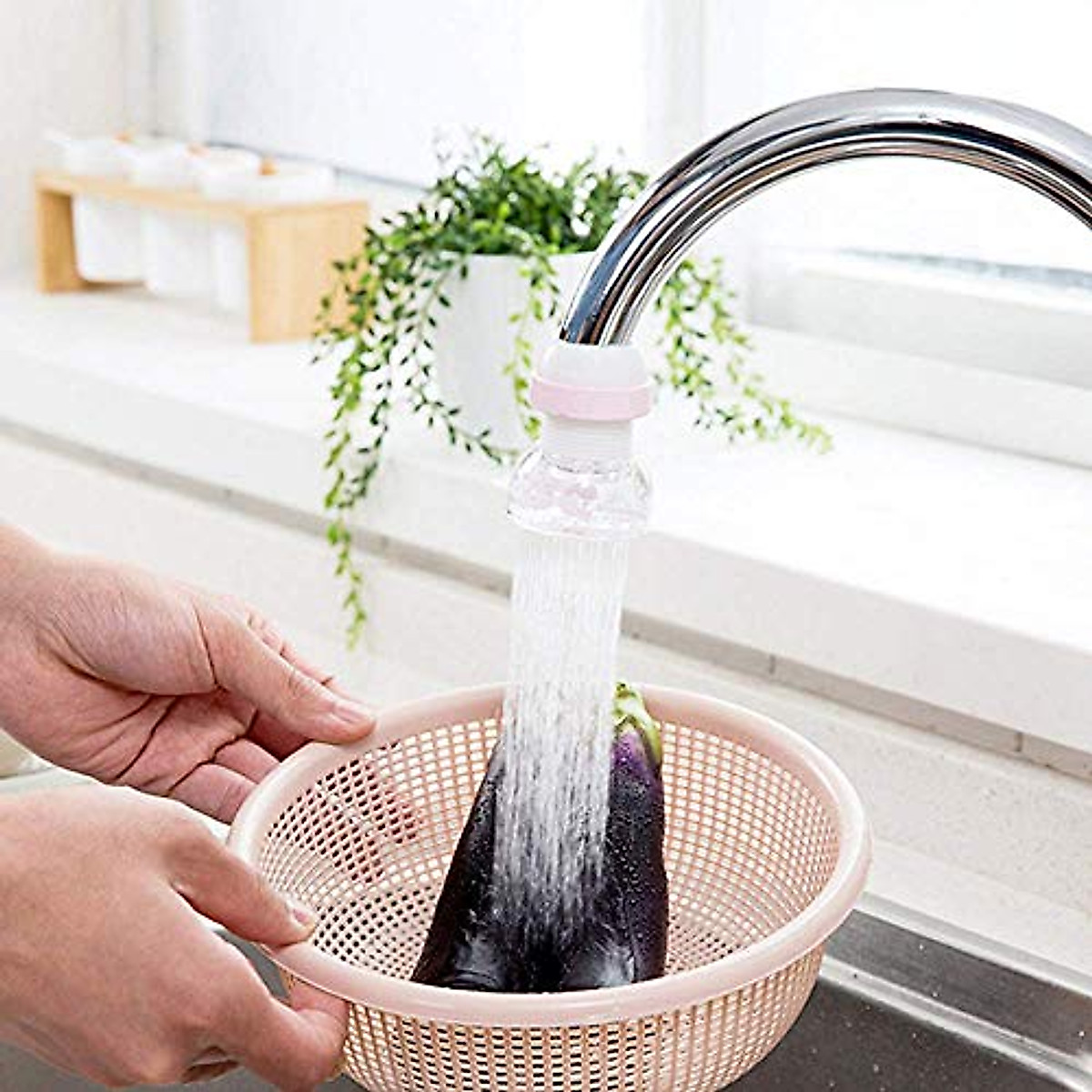 3 Pack Kitchen Faucet Water Filter Anti Splash Shower Tap Water Spray Water Saver 360 Rotating Telescopic Water-Saving Nozzle Filter Faucet for Kitchen Bathroom -Fits Standard Faucets