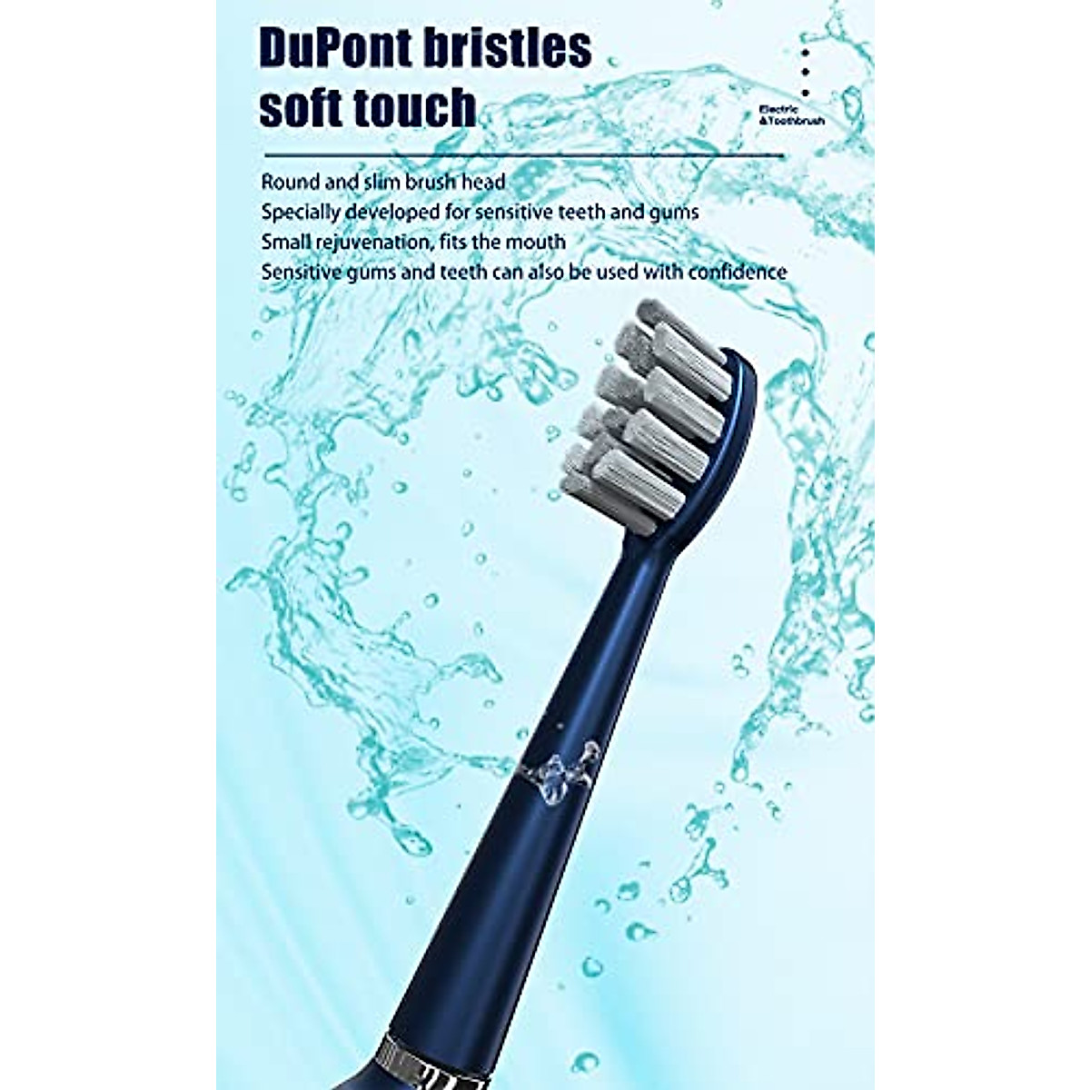 Dorlnk Electric Toothbrush 5 Modes 3 Brush Heads Convenient Rechargeable USB Fast Charge Toothbrushes ,1200mAh Battery Last for 60 Days Smart Electric Toothbrushes for Adults and Kids