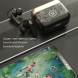 JIMYAO TS-100 Wireless Earbuds Bluetooth in Ear Light-Weight Headphones Built-in Microphone, IPX5 Waterproof Headset (Black)