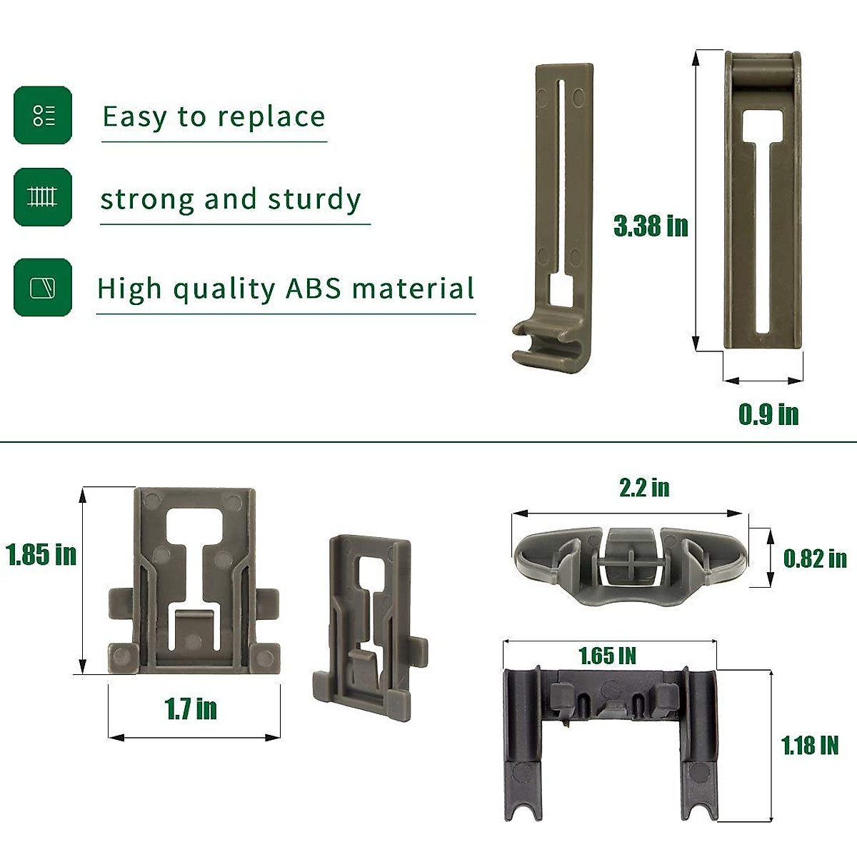 (Packs of 10) W10350376 (2) W10195840 (2) W10195839 (2) W10250160 (2) W10508950 (2) for Dishwasher Parts Upper Rack,0.9" Diameter Wheel, kitchen Aid kenmore Dishwasher Replacement Parts