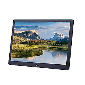 Ultra-Thin 15-inch Electronic Photo Frame Ultra-Narrow Frame Electronic Photo Album Video Player Advertising Player (Color : White)