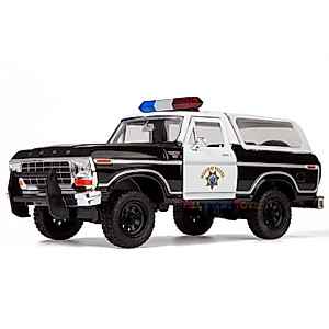 All Star Toys Exclusive 1978 Ford Bronco Ranger XLT California Highway Patrol CHP Police 1:24 Diecast Model Car Law Enforcement Motormax 76985 (Highway Patrol)