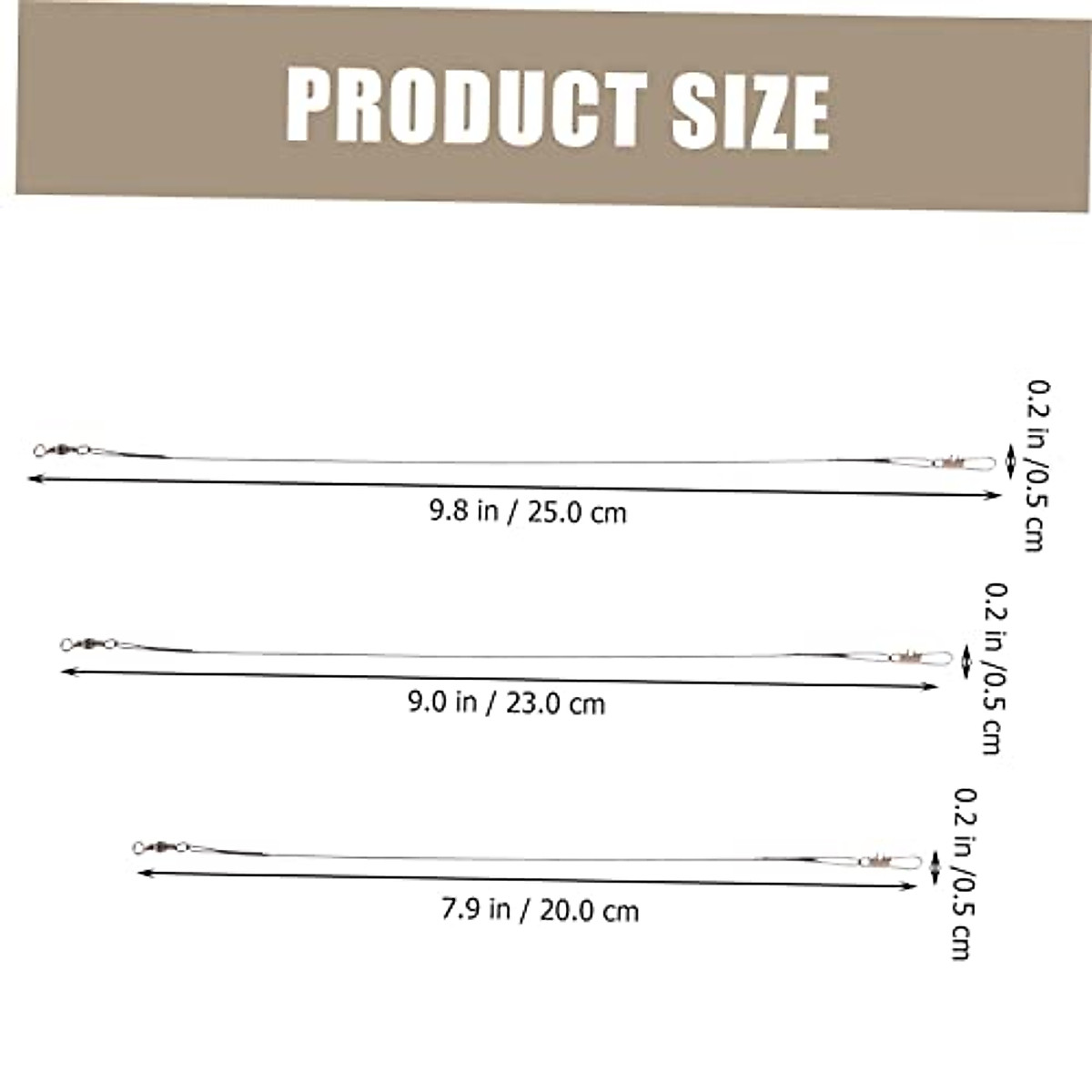 Unomor 60 Pcs Lure Anti-Bite Line Fishing Accessories Fishing Wire Leaders Saltwater Fishing Tackle swivels Fishing Tackle Fishing Kits Fishing Leading Lines Wire for Fishing Fish Leaders