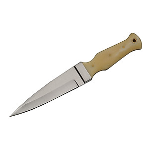 SZCO Supplies Bone Single Edge Boot Knife Style Boot Knife, Stainless Steel