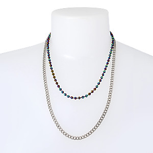 Steve Madden Ball Chain Layered Necklace