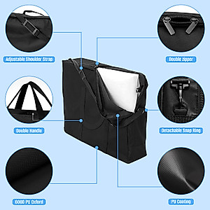 SIRUITON Folding Table Storage Bag, Portable 600D WaterProof Carry Bag for Folding Picnic/Camp Tables with Reinforcing Plate & Shoulder Strap, 24" D x 24" W x4.5 H Fits 4FT Folding Tables（bag only）