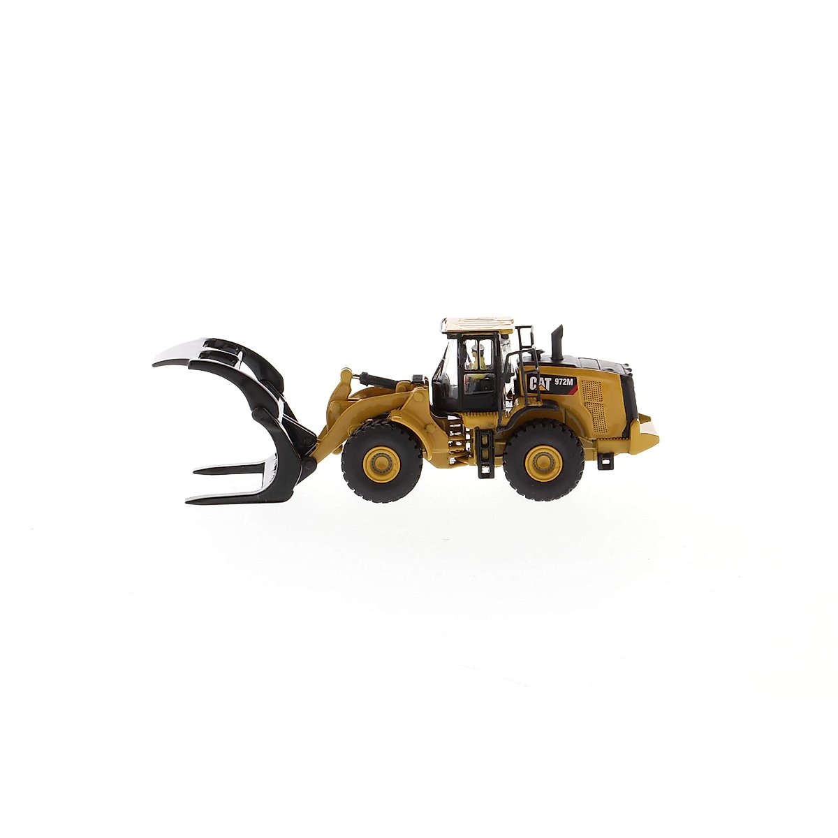 CAT Caterpillar 972M Wheel Loader with Log Fork and Operator High Line Series 1/87 (HO) Scale Diecast Model by Diecast Masters 85950