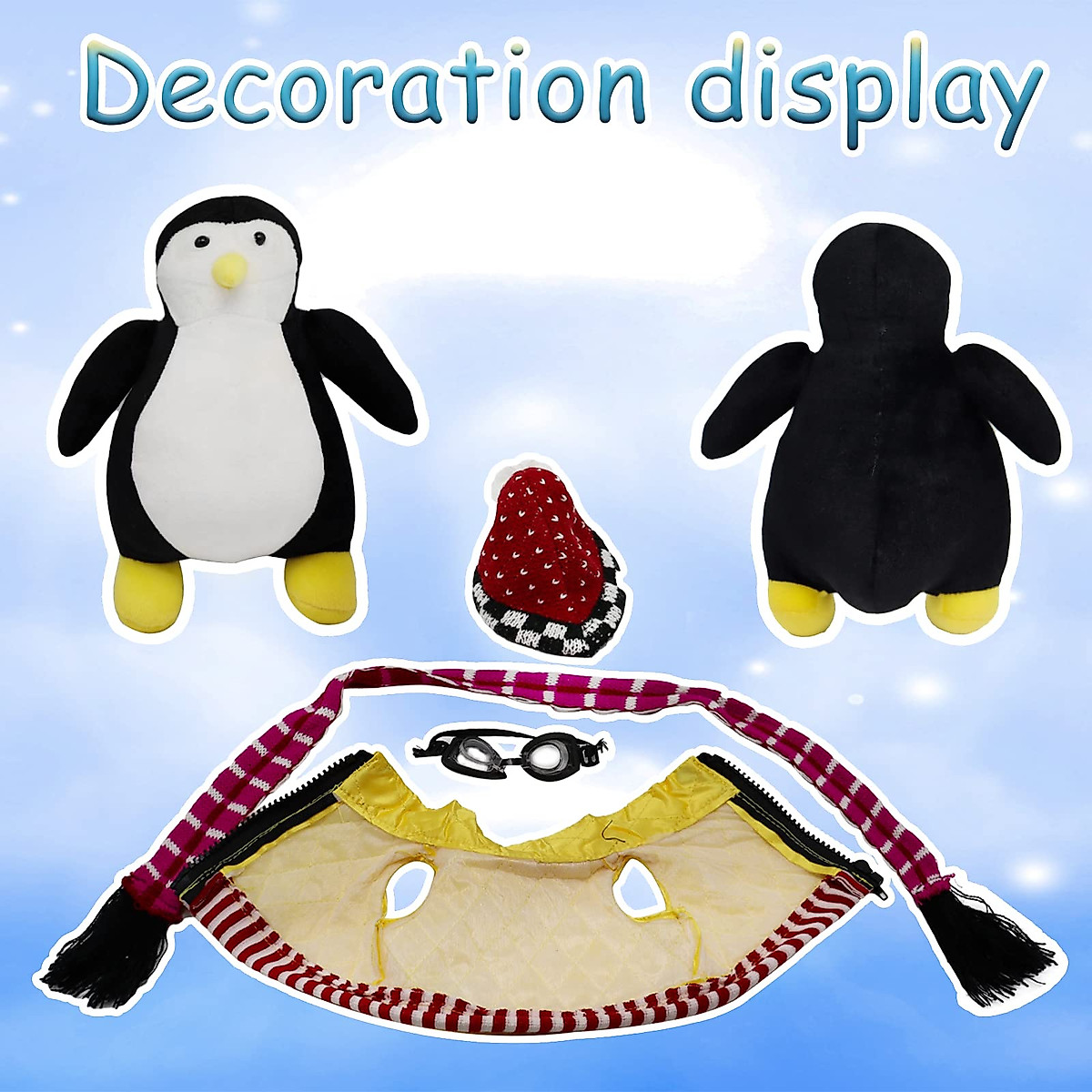 Firecos 10.6'' Penguin Plush Toy Cute Penguin Plushy Stuffed Doll Toys Christmas Thanksgiving Gifts Plushies (S (27cm)