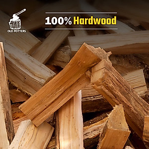 Old Potters Kiln Dried Firewood - Cherry, 1100 Cu. in, 16-18 Logs ~ 8" x 2.5" Logs. Solo Stove and Cooking Wood for Grilling, Smoking, and Firepits, Cherry.