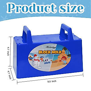 Holady Snow Fort Building Block,Snow Brick Maker and Sand Castle Mold, Beach and Snow Toys Kits for Kids, Outdoor Winter and Summer Fun Set Toys（4 PCS）