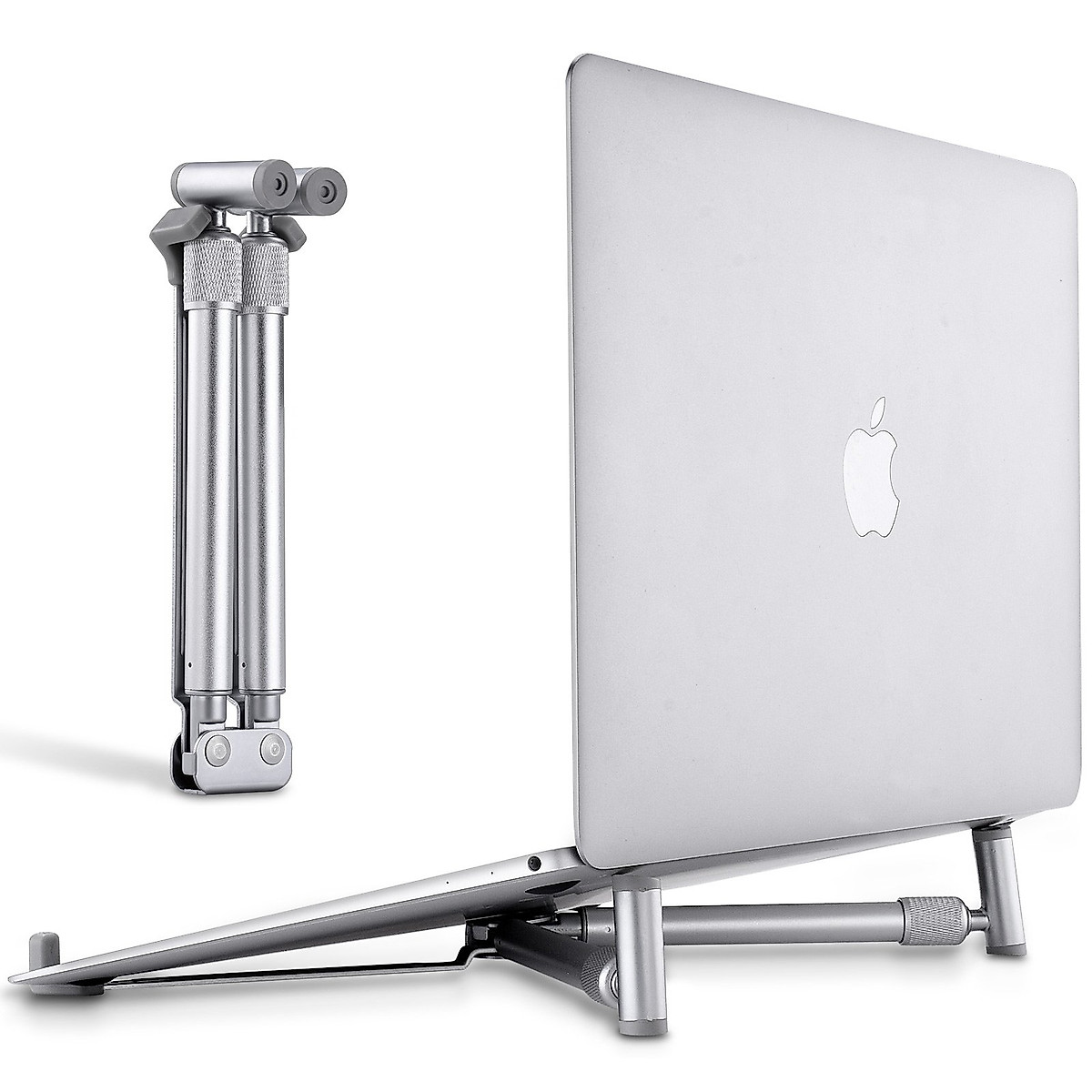 Portable Laptop Stand, JUBOR Adjustable Laptop Stand for MacBook Pro, Aluminum Desk Foldable Compact Universal Computer Cooling Stand for 12 13 15 17 inch