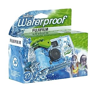 Fujifilm Quick Snap Waterproof 27 exp. 35mm Camera 800 film,Blue/Green/white,1 Pack