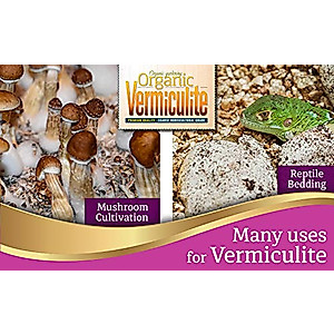 Organic Coarse Vermiculite - Made in USA for All Indoor/Outdoor Plants & Organic Gardens - Horticultural Soil Amendment Additive Conditioner Grow Media for Hydroponics, Mushroom Cultivation and more!