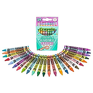 Crayola Colors of Kindness, Pack of 24 Crayons, 24 Count (Pack of 1), Assorted