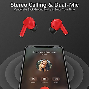 GOKOCO Bluetooth 5.1 Wireless Earbuds Enhanced Deep Bass Bluetooth Earphones with Smart Touch, Dual-Mic, Auto-Pair, Waterproof IPX 5 Sports Earbuds Compatible Noise Reduction with Hi-Fi Sound